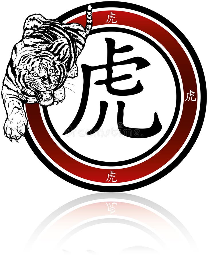 Tiger - Chinese Zodiac Sign Stock Vector - Illustration of signs, tiger ...