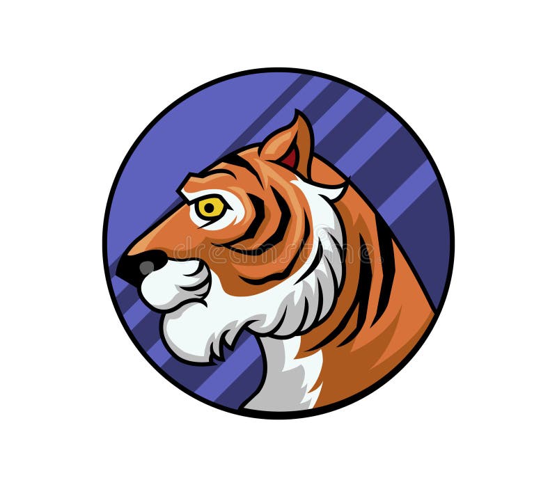 Tiger Circle Badge stock vector. Illustration of wildlife - 73624571