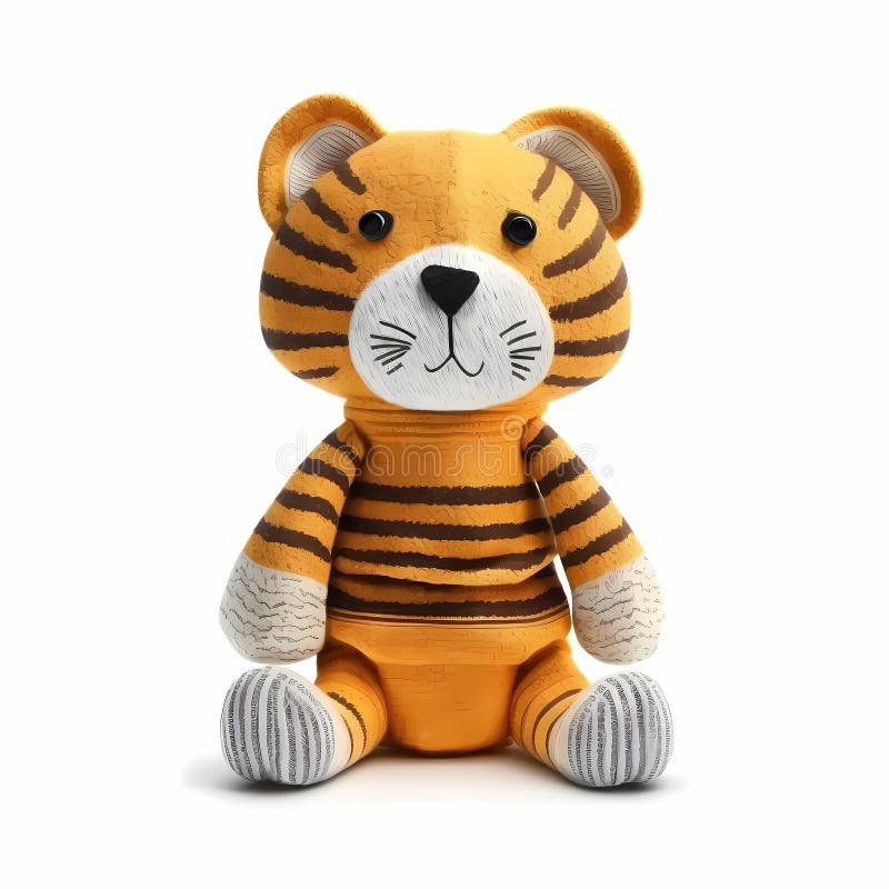 Tiger Cotton Doll Character. Generative AI Stock Illustration ...