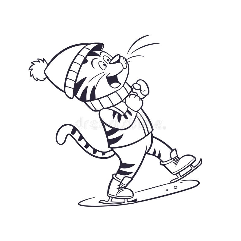 Tiger Cub Weaving in a Strained State Stock Image - Illustration of ...