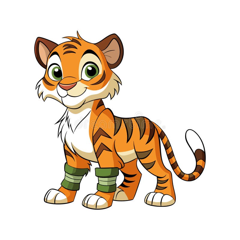 Tiger Cubs Jittery Learning Experience Stock Vector - Illustration of ...