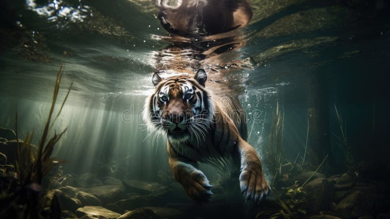 Animal under water stock illustration. Illustration of surface - 277386829