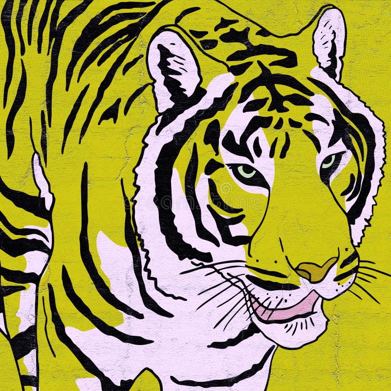 Tiger draw stock illustration. Illustration of face, jungle - 83722230