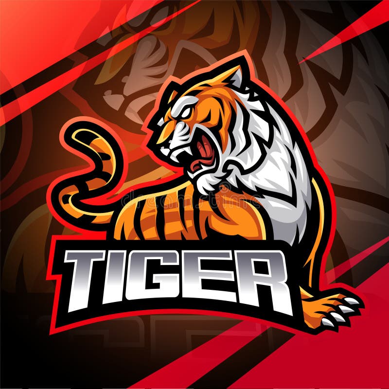 Tiger Esport Mascot Logo Design Stock Vector - Illustration of esport ...