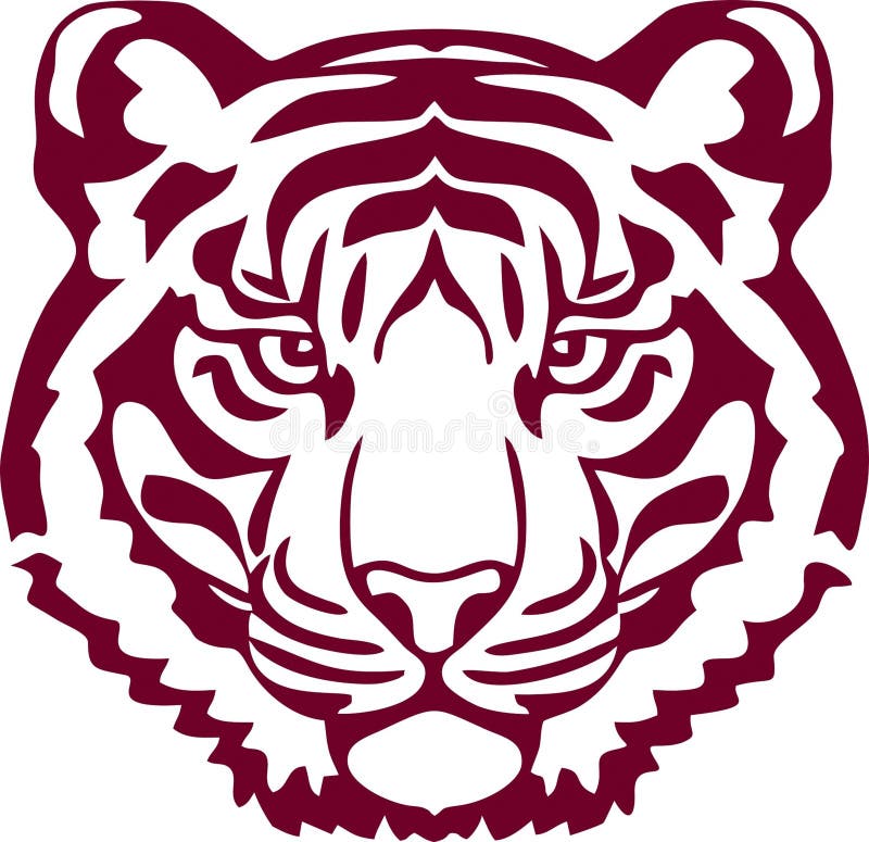 A Tiger Face Vector, Illustration Simple Stock Illustration ...