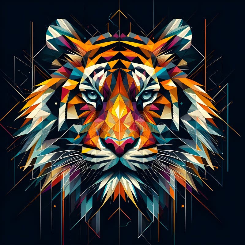 Geometric Tiger Stock Illustrations – 15,858 Geometric Tiger Stock ...