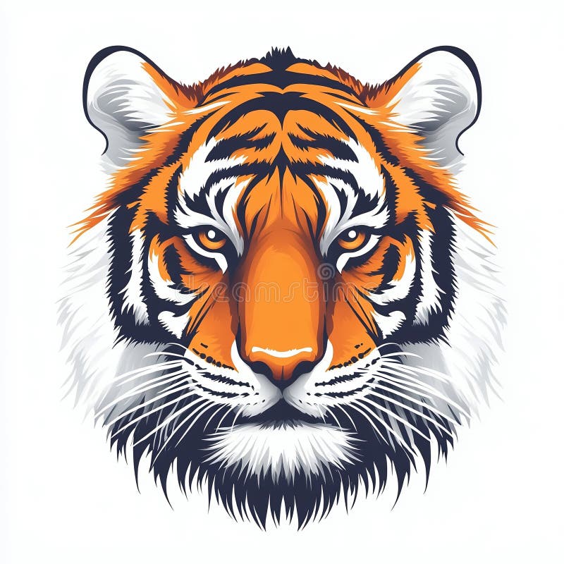 Tiger Face Logo stock illustration. Illustration of powerful - 356053531