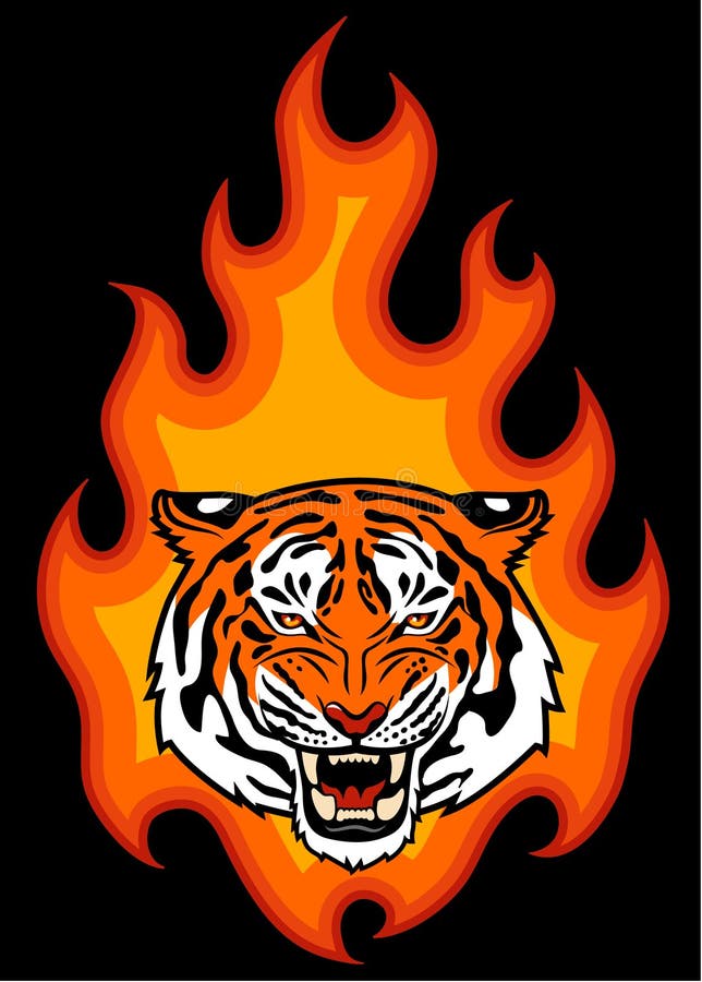 Fire Tiger Logo Designs By Dubuffet Logo Tiger Head On Fire + Text