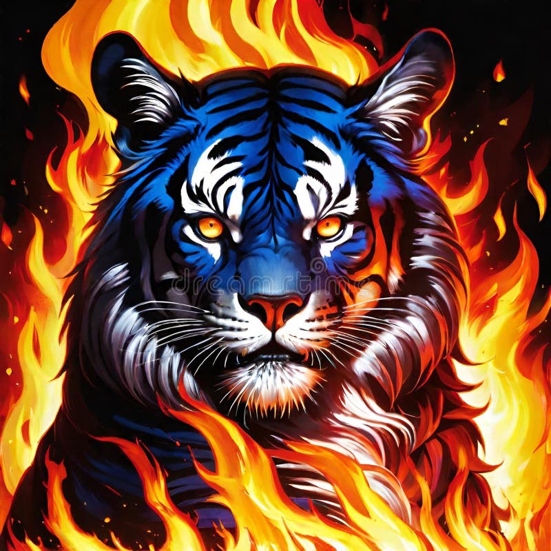 Head Fire Tiger Stock Illustrations – 893 Head Fire Tiger Stock ...