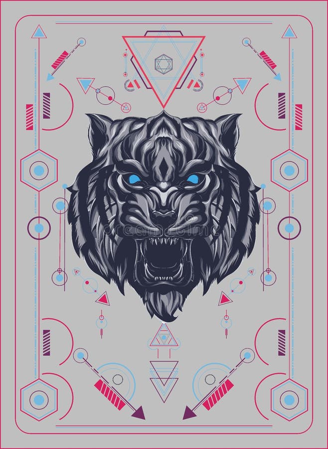 TIGER Geometric VECTOR ILLUSTRATION Stock Vector - Illustration of ...