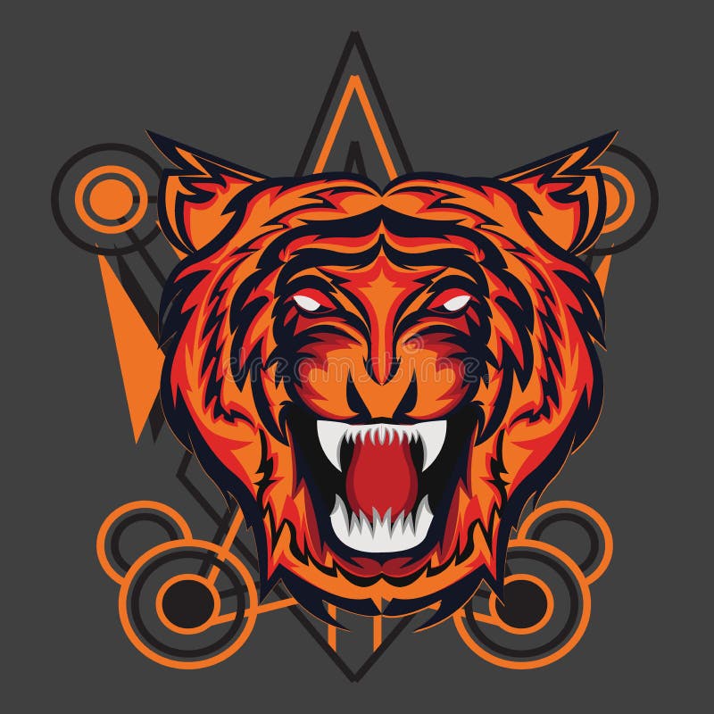 Tiger geometry concept 2 stock illustration. Illustration of geometry ...