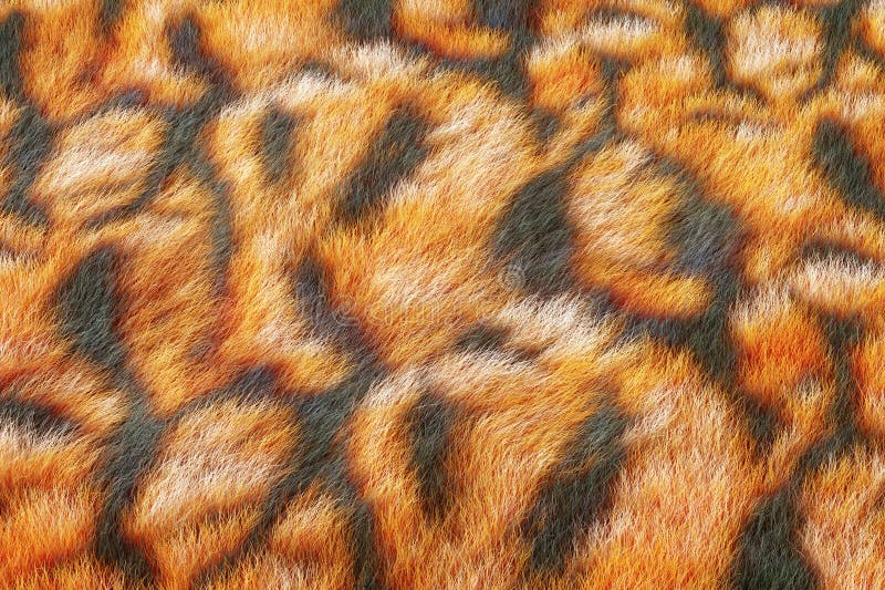 Tiger Hair Fur. 3d Rendering Stock Illustration - Illustration of ...
