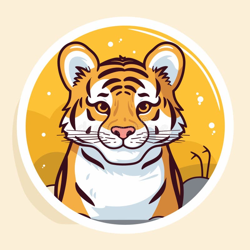 Tiger. Tiger Hand-drawn Comic Illustration. Cute Vector Doodle Style ...