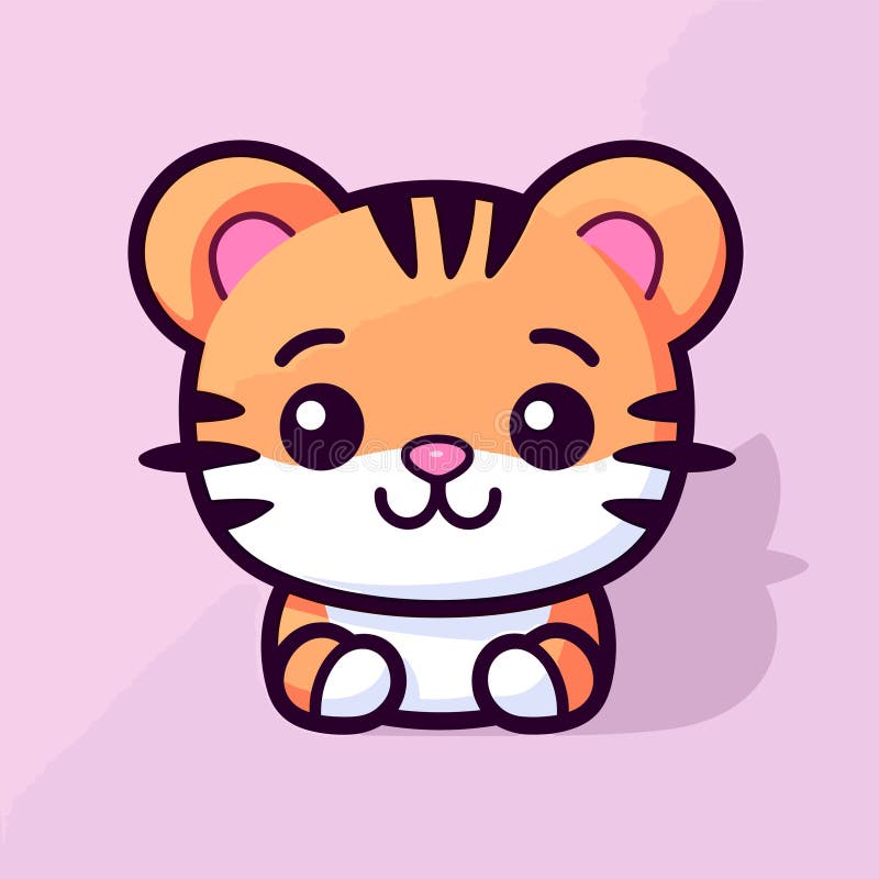Tiger. Tiger Hand-drawn Comic Illustration. Cute Vector Doodle Style ...