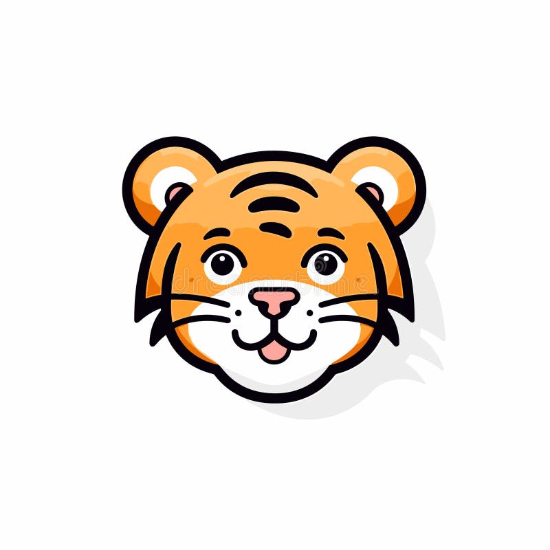 Tiger. Tiger Hand-drawn Comic Illustration. Cute Vector Doodle Style ...