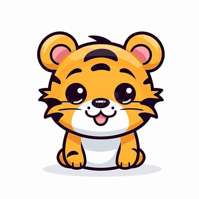 Tiger. Tiger Hand-drawn Comic Illustration. Cute Vector Doodle Style ...