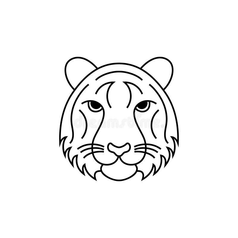 Tiger Head with Bitmap Effect Stock Vector - Illustration of element ...