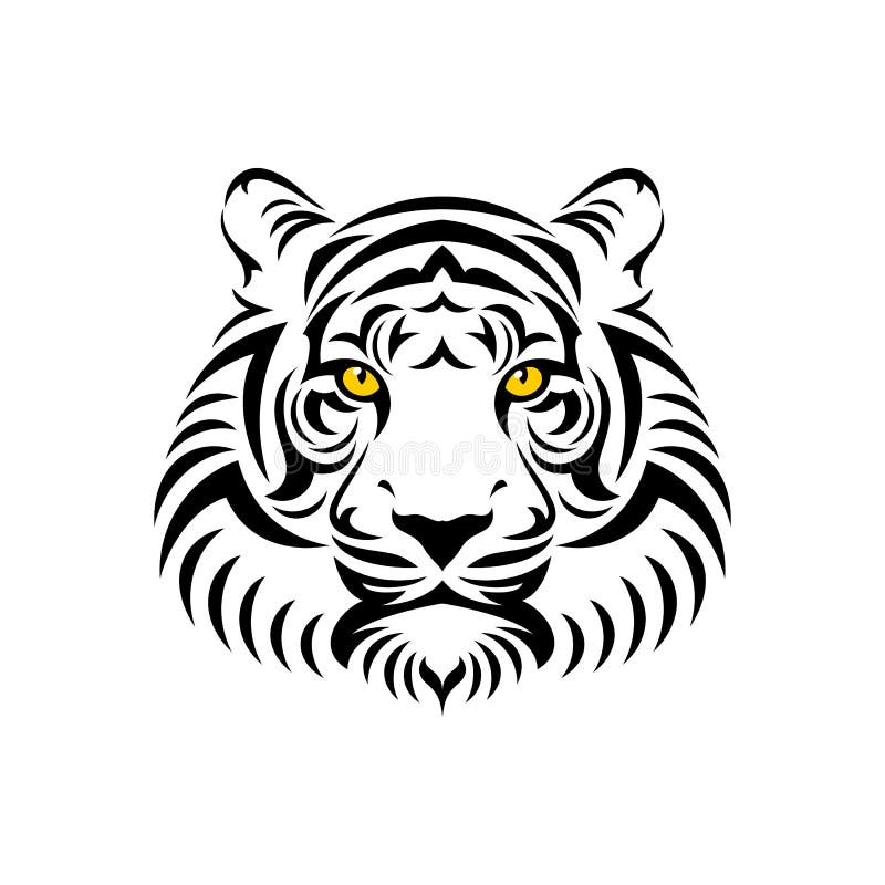 Tiger head illustration. stock vector. Illustration of branding - 73528876