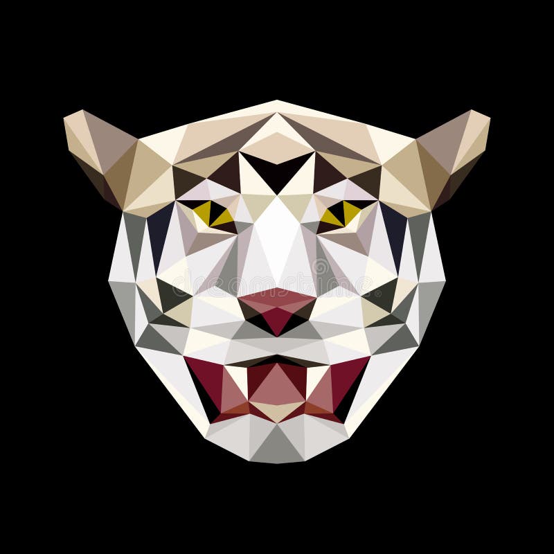 Tiger Head Low Polygon Vector Stock Vector - Illustration of polygon ...