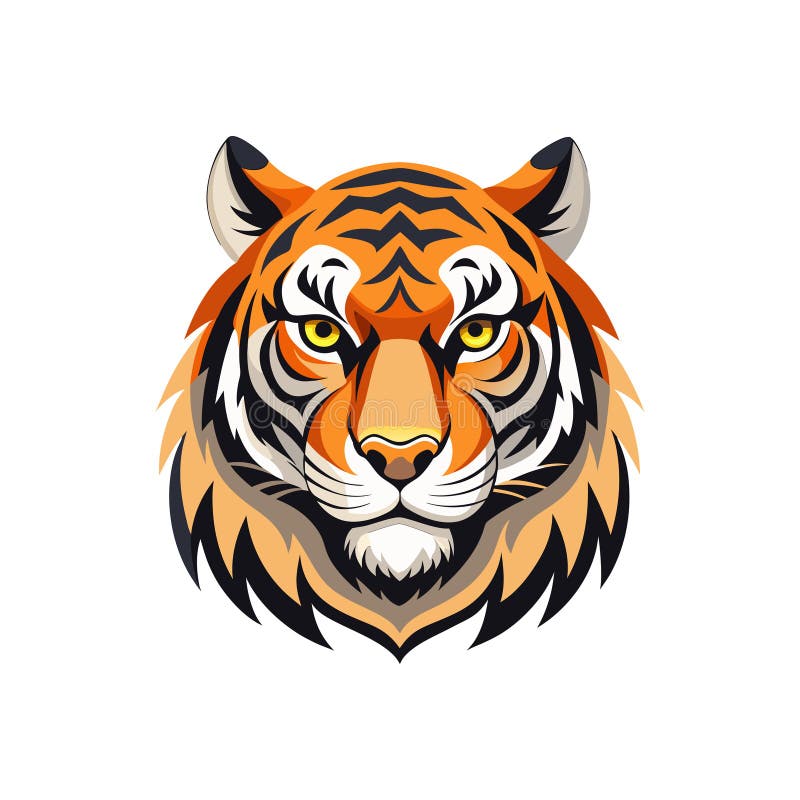 Tiger Head Tattoo. Mascot Creative Design. Stock Vector - Illustration ...