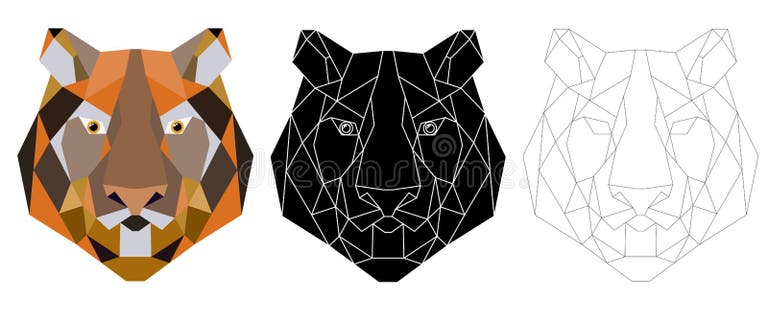 Geometric Tiger Stock Illustrations – 18,839 Geometric Tiger Stock ...