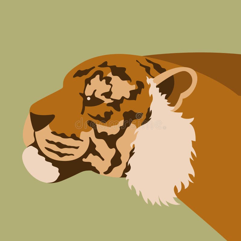 Tiger Head Profile Stock Illustrations – 531 Tiger Head Profile Stock ...