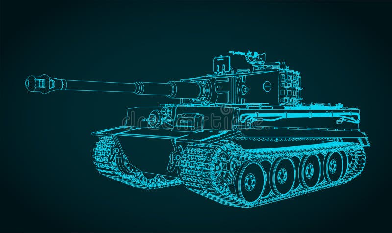 Tiger heavy German tank stock vector. Illustration of armored - 347567902