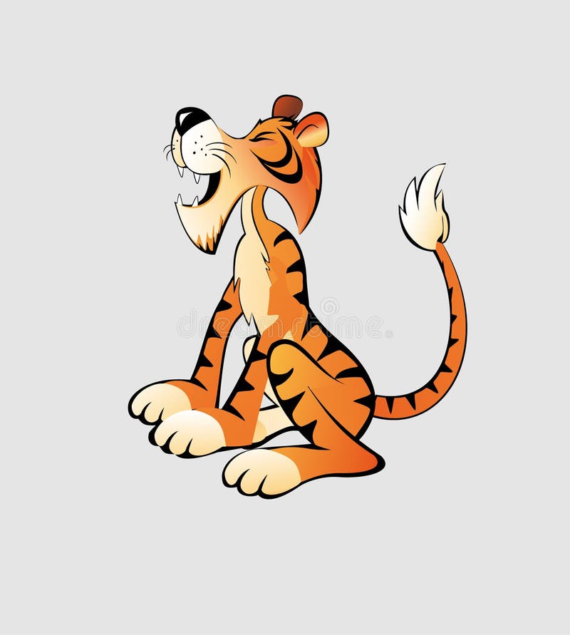 Tiger howls stock illustration. Illustration of vector - 14666782