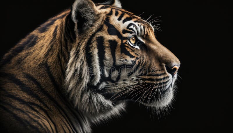 The Tiger in Hyper-realistic Representation Stock Illustration ...