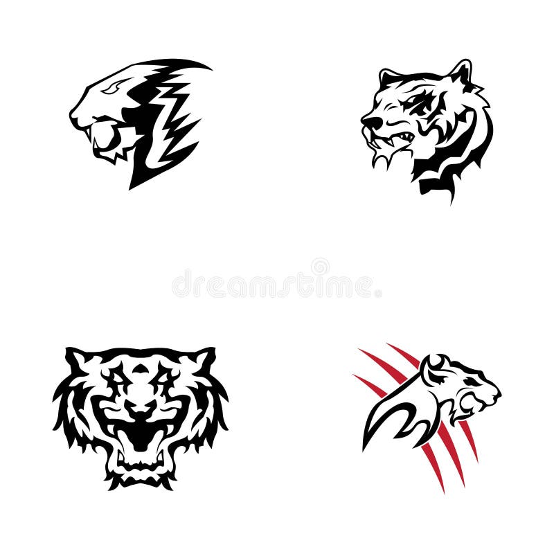 Tiger Icon and Symbol Template Illustration Stock Vector - Illustration ...