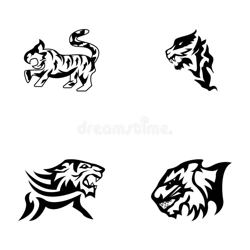 Tiger Icon and Symbol Template Illustration Stock Vector - Illustration ...