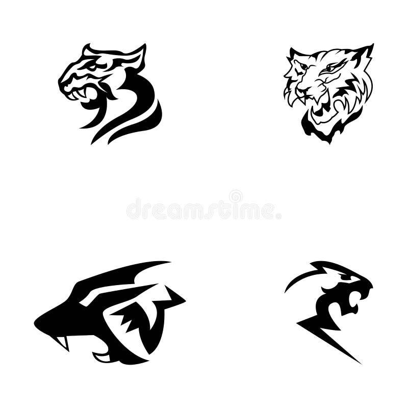 Tiger Icon and Symbol Template Illustration Stock Vector - Illustration ...