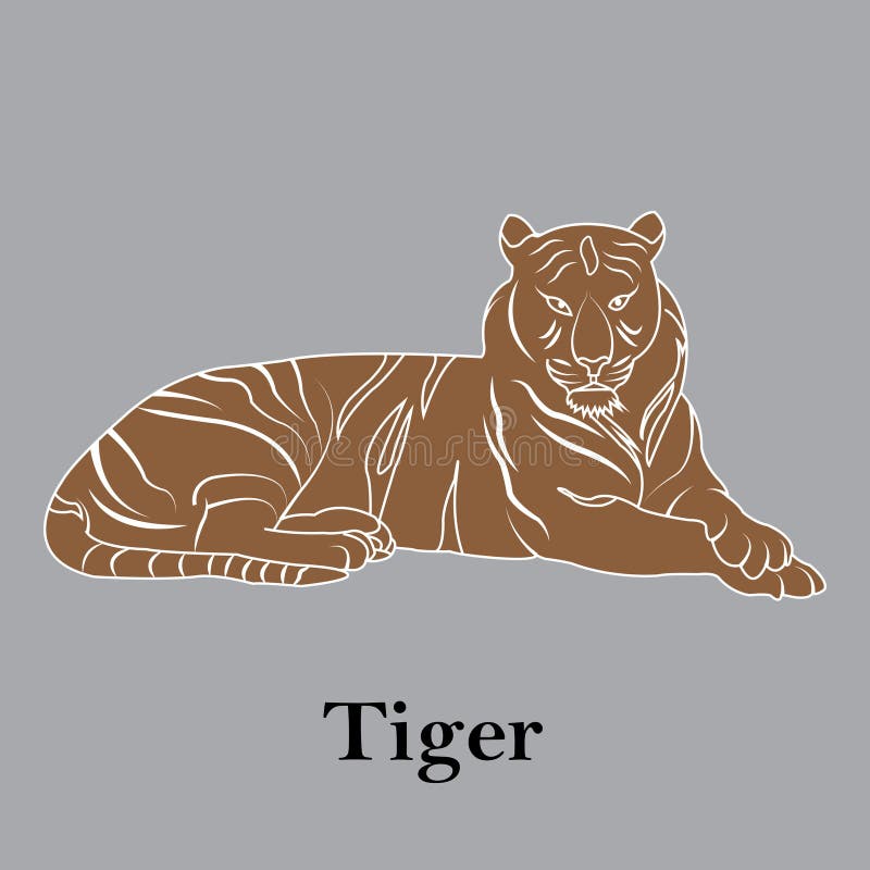 Tiger icon stock vector. Illustration of heraldry, identity - 308206880