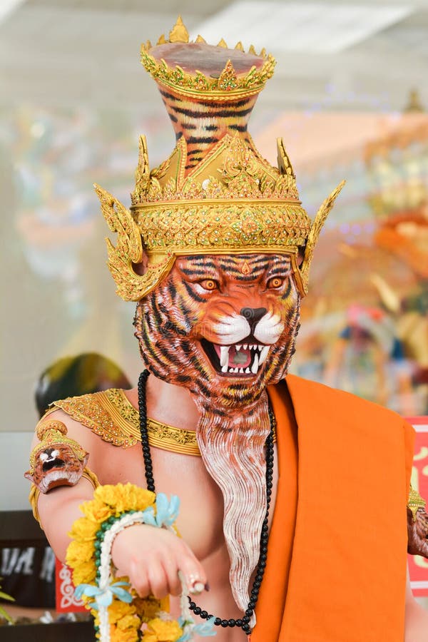 Tiger stock photo. Image of mask, temple, tiger, imagine - 75225490