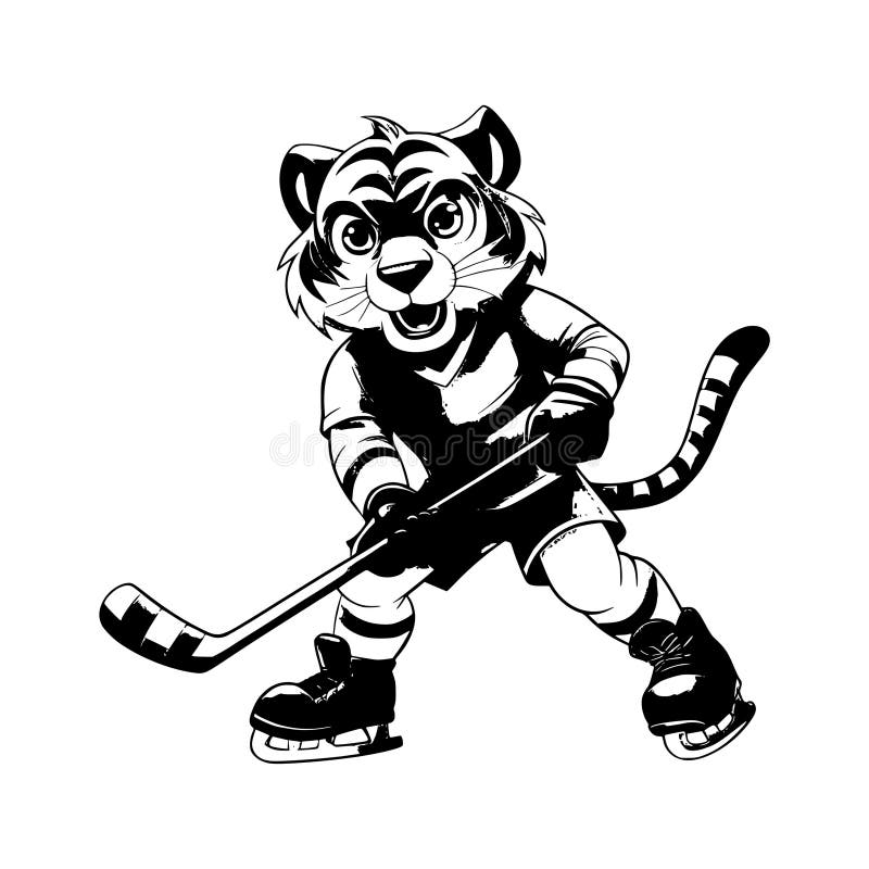 Tiger Like a Man Silhouette Style Victor Stock Illustration ...