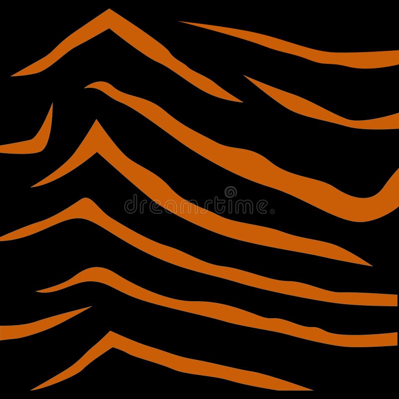 Tiger Lines Yellow on Black Background, Texture, Pattern Stock Vector ...