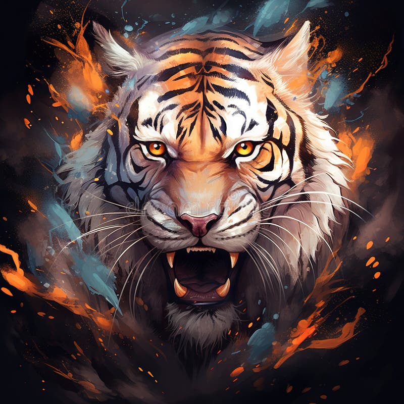 Tiger Made with Generative AI Illustration Stock Illustration ...