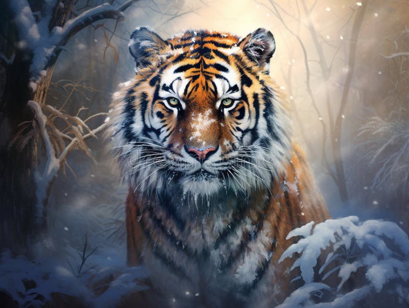 Ai Generated Illustration Wildlife Concept of Tiger Stock Illustration ...