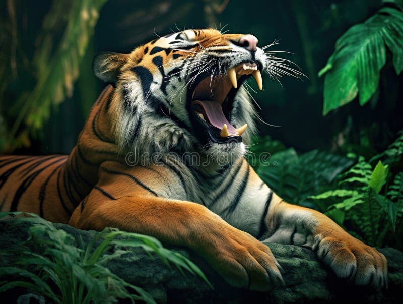 Ai Generated Illustration Wildlife Concept of Tiger Stock Illustration ...