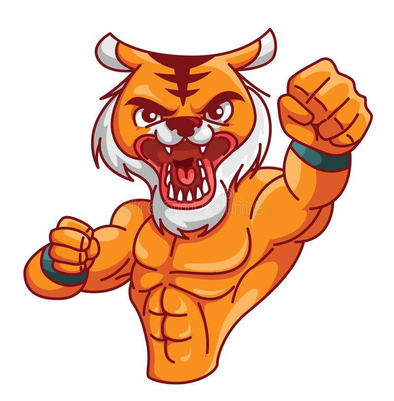 Tiger muscle stock vector. Illustration of muscular, power - 47880356
