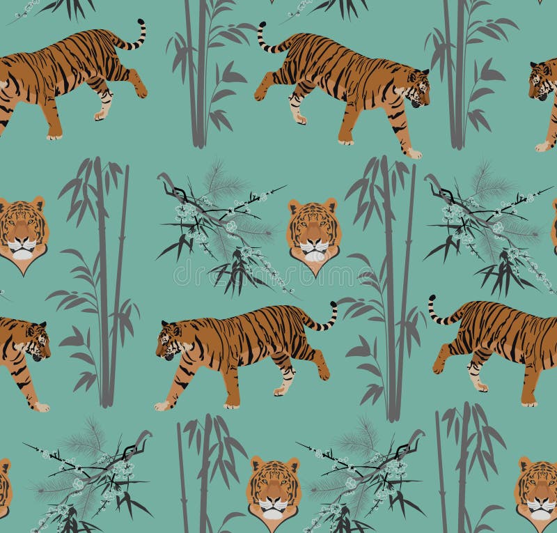 Tiger pattern stock vector. Illustration of print, nature - 226444496