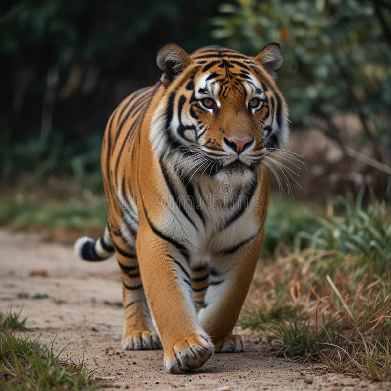 Terrible tiger picture stock illustration. Illustration of striped ...