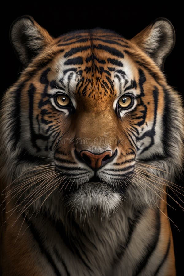 Angry Tiger Portrait on Jungle Background, Generative AI Stock ...