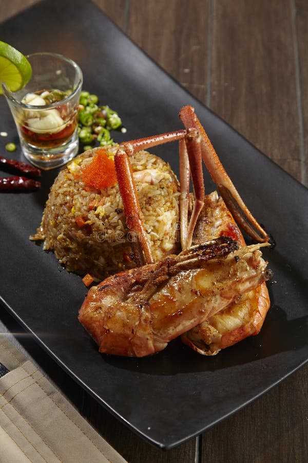 Tiger prawn fried rice stock photo. Image of nasi, salt - 112539460