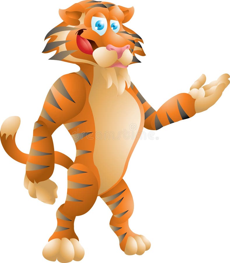 Tiger presenting stock illustration. Illustration of fangs - 34856031