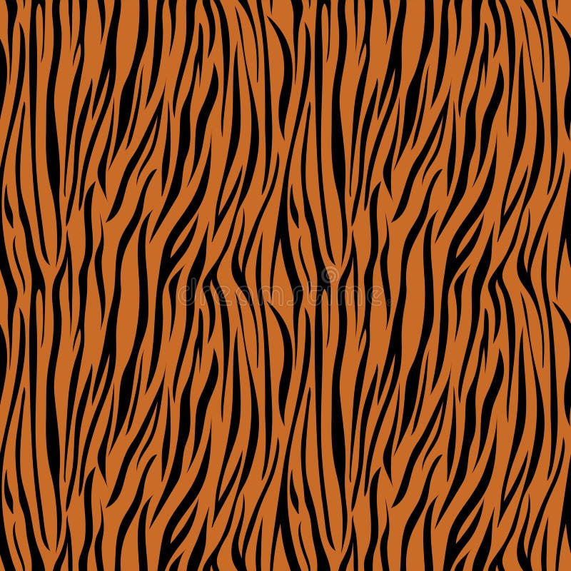 Tiger Print Seamless Pattern Ilustración del Vector - Ilustración de ...