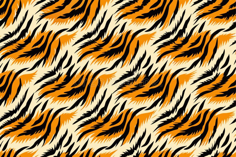 Tiger Print Texture Tiger Print Seamless Pattern Stock Illustration ...