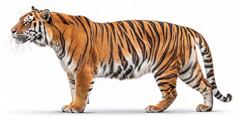 Tiger Profile 3D Render, Side View, Wildlife, Big Cat, Bengal Tiger ...