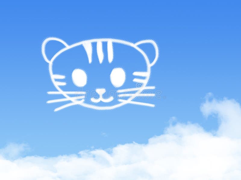Tiger Shape Clouds in the Blue Sky Stock Image - Image of heaven ...