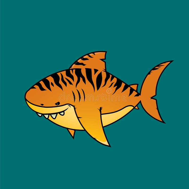 Tiger shark. stock vector. Illustration of animal, creature - 58070893